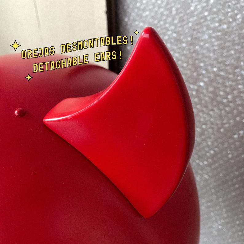 Red Devil Emoji Fiberglass Helmet, Bighead Costume Accessory Cabeza ...