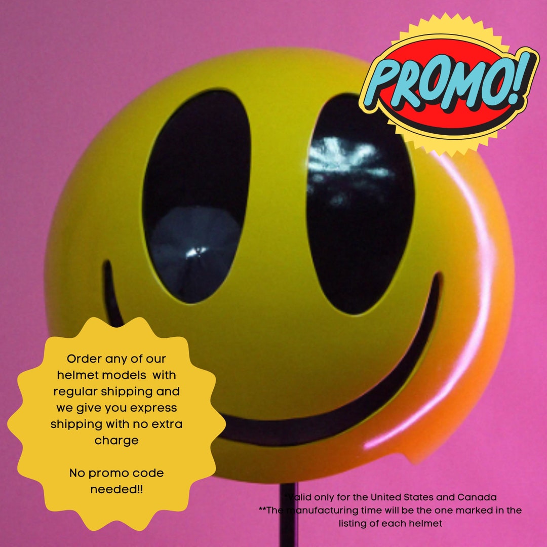 SMILEY FACE HELMET - Etsy