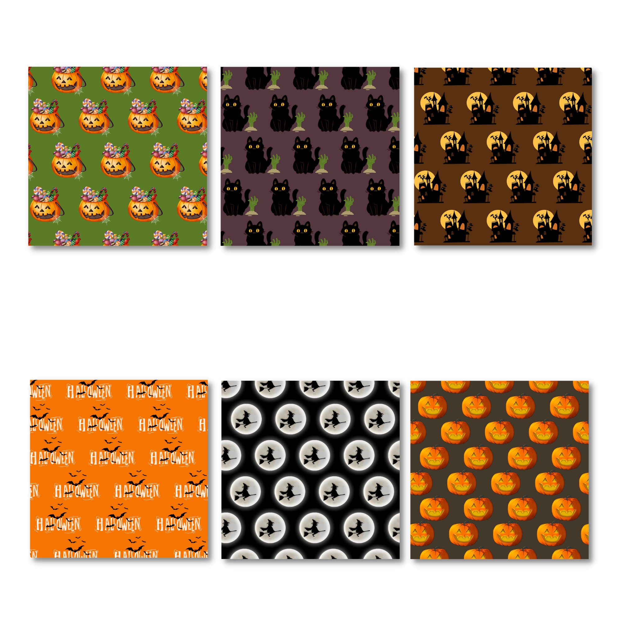 Halloween Digital Paper - Etsy
