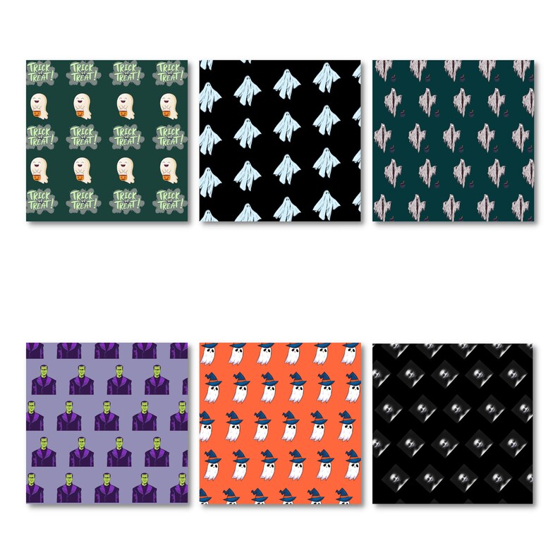 Halloween Digital Paper - Etsy