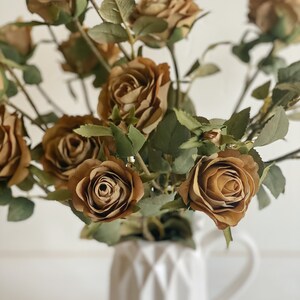 Harvest Gold Rose Stem 1pcs - Dusty Yellow Rose - Rose Stem - Rose Bud ...