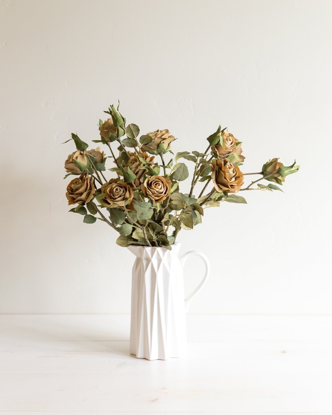Harvest Gold Rose Stem 1pcs - Dusty Yellow Rose - Rose Stem - Rose Bud ...