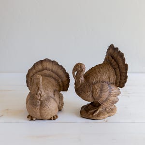 Set of 2 Resin Standing Turkeys - Etsy