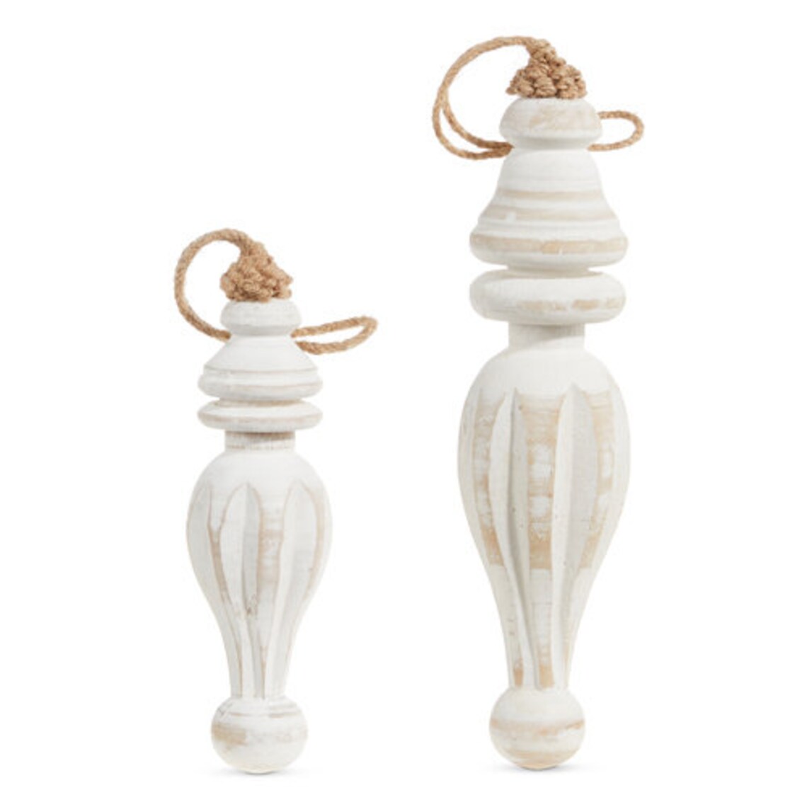 Distressed Wood Finial Ornaments - Etsy