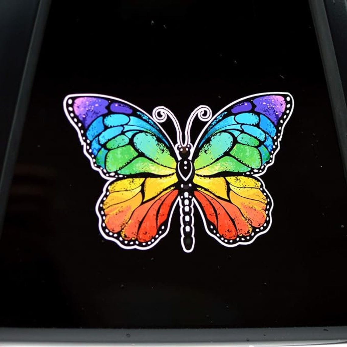 Colorful Monarch Butterfly Sticker Vinyl Car Decal With - Etsy
