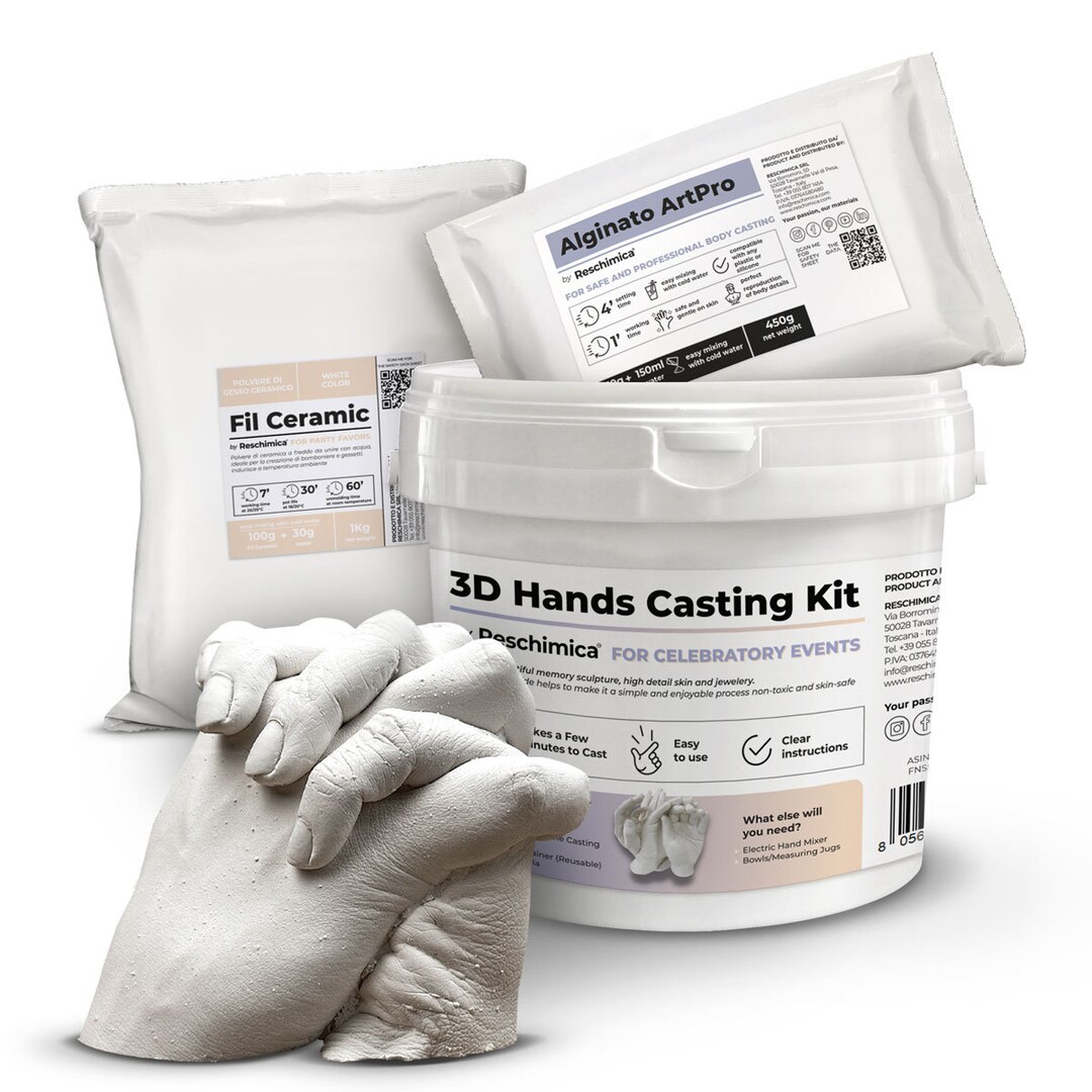 BODY CASTING Alginate and Ceramic Fil Kit for Molds and Casts of 3D ...