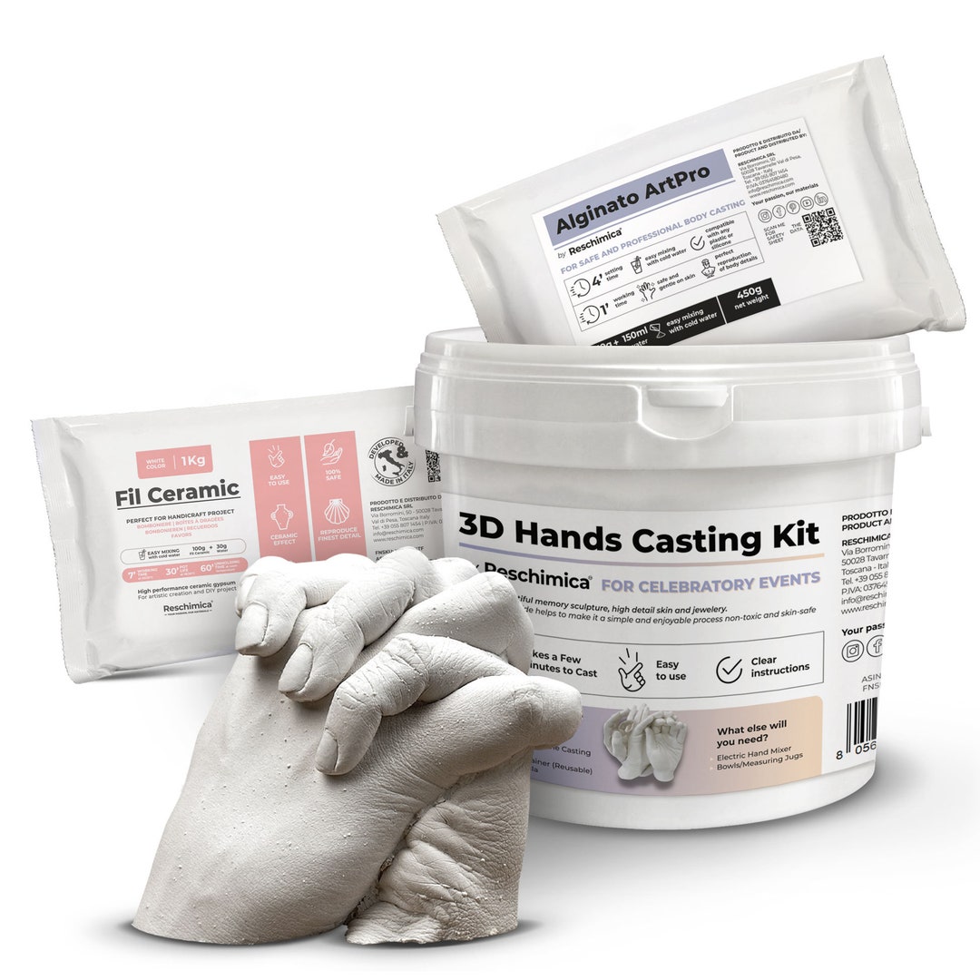 BODY CASTING Alginate and Ceramic Fil Kit for Molds and Casts of 3D ...