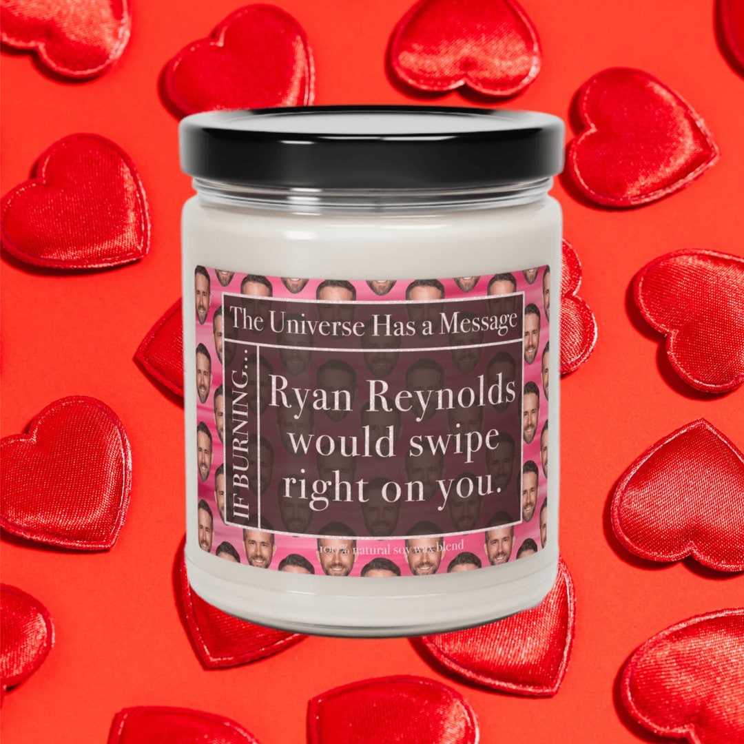 Ryan Reynolds Tinder Candle, Gift for Best Friend, Swipe Right, Funny ...