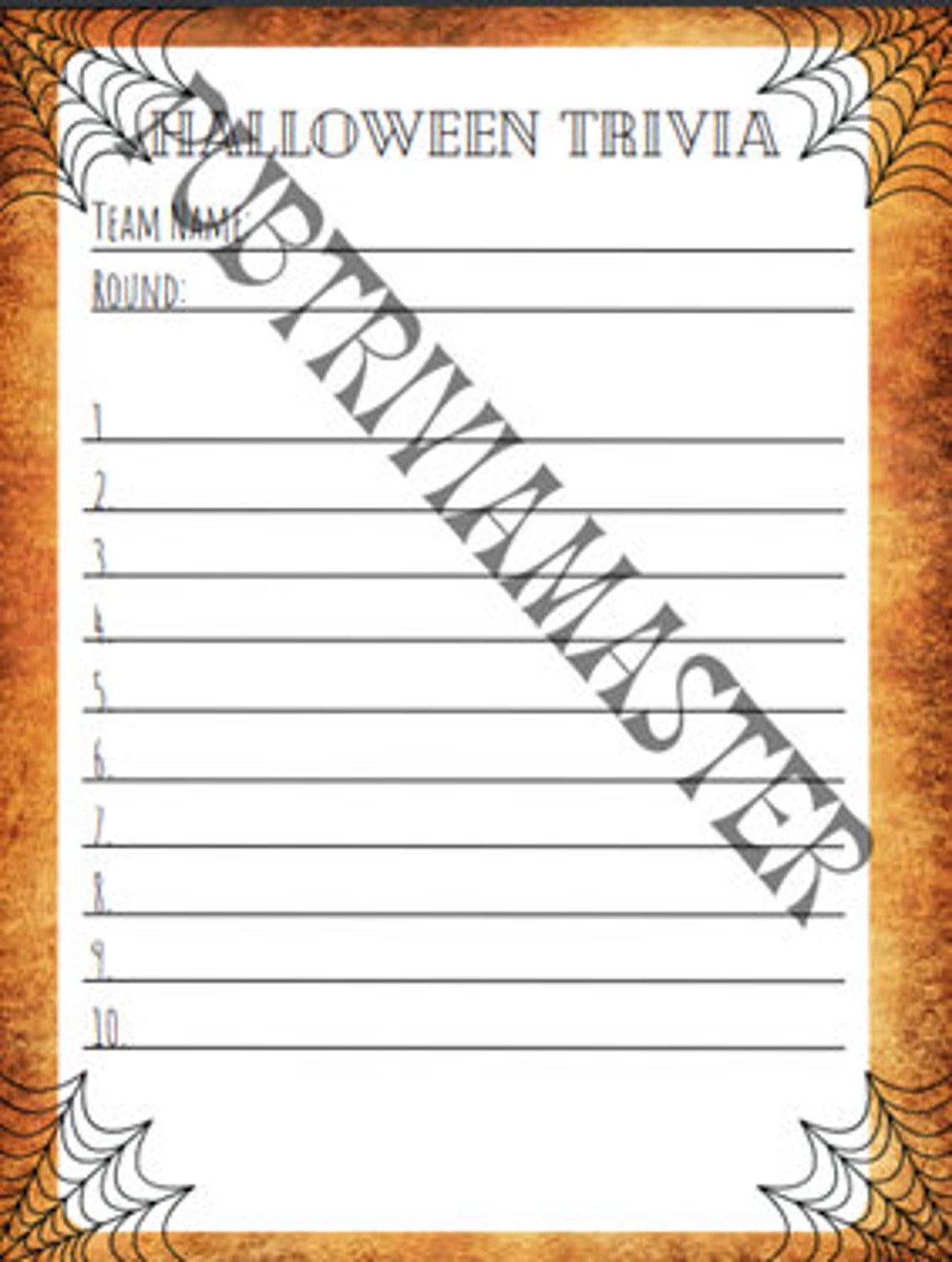 Virtual Halloween Pub Trivia Game Night Powerpoint Zoom II Party ...