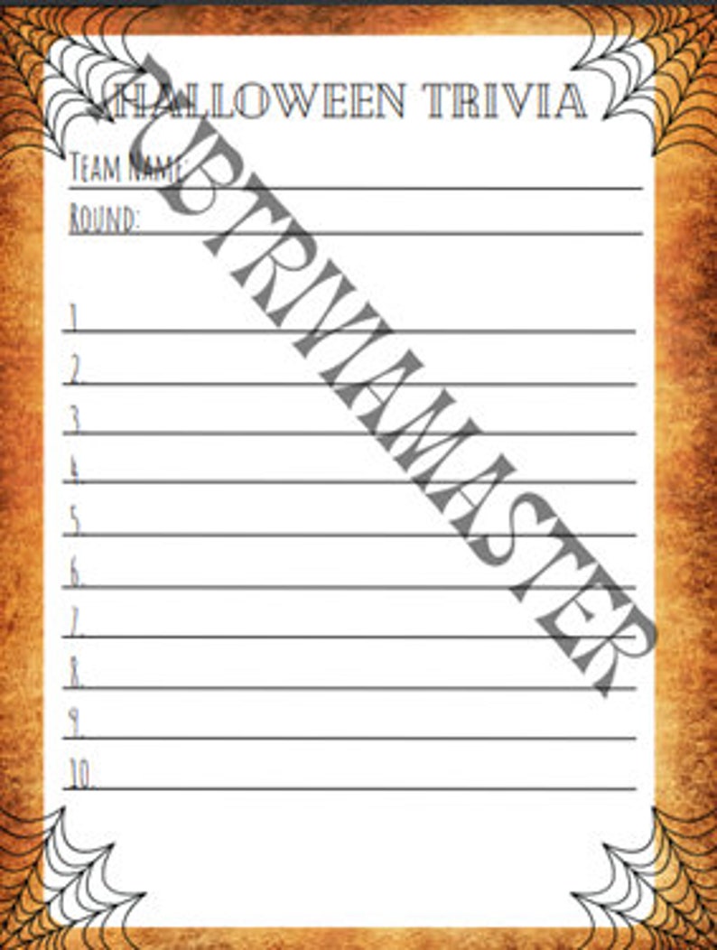 Virtual Halloween Pub Trivia Game Night Powerpoint Zoom II Party ...