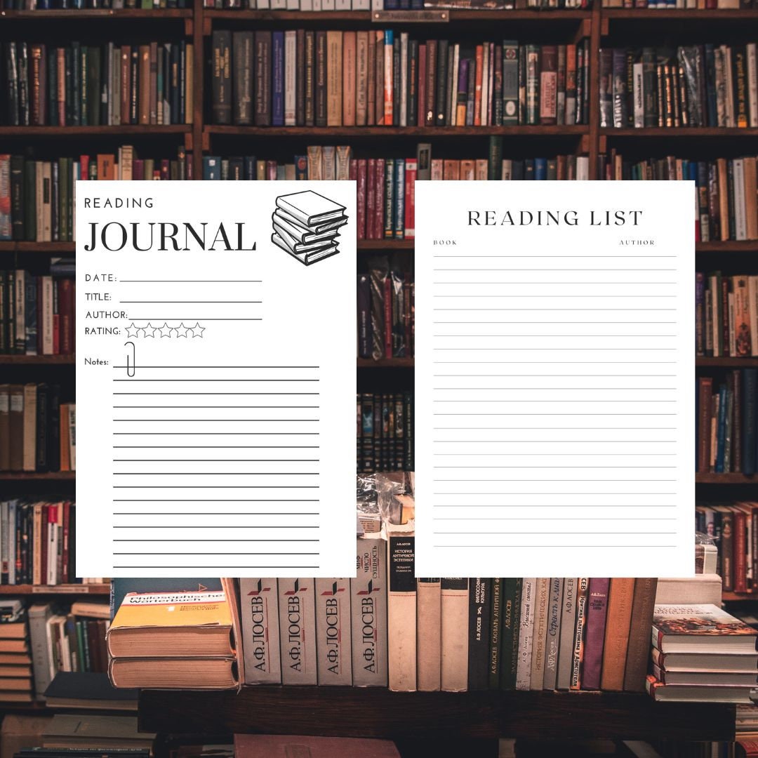 Adult Reading Journal & Log in Watercolor With Minimalist Design for ...