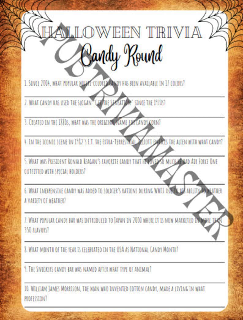 Virtual Halloween Pub Trivia Game Night Powerpoint Zoom II Party ...