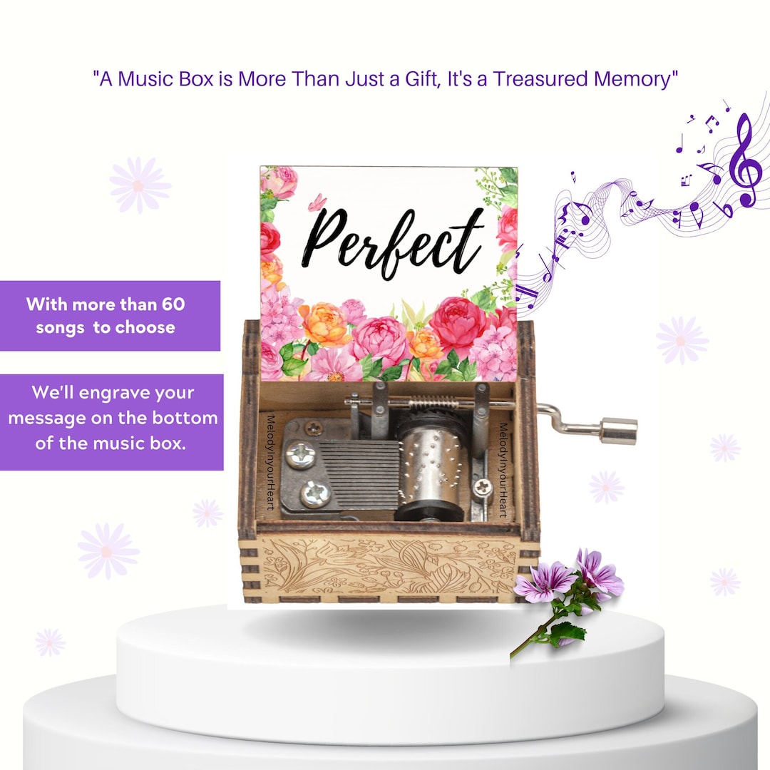 Personalized Hand-cranked Wooden Music Box perfect by Ed Sheeran ...