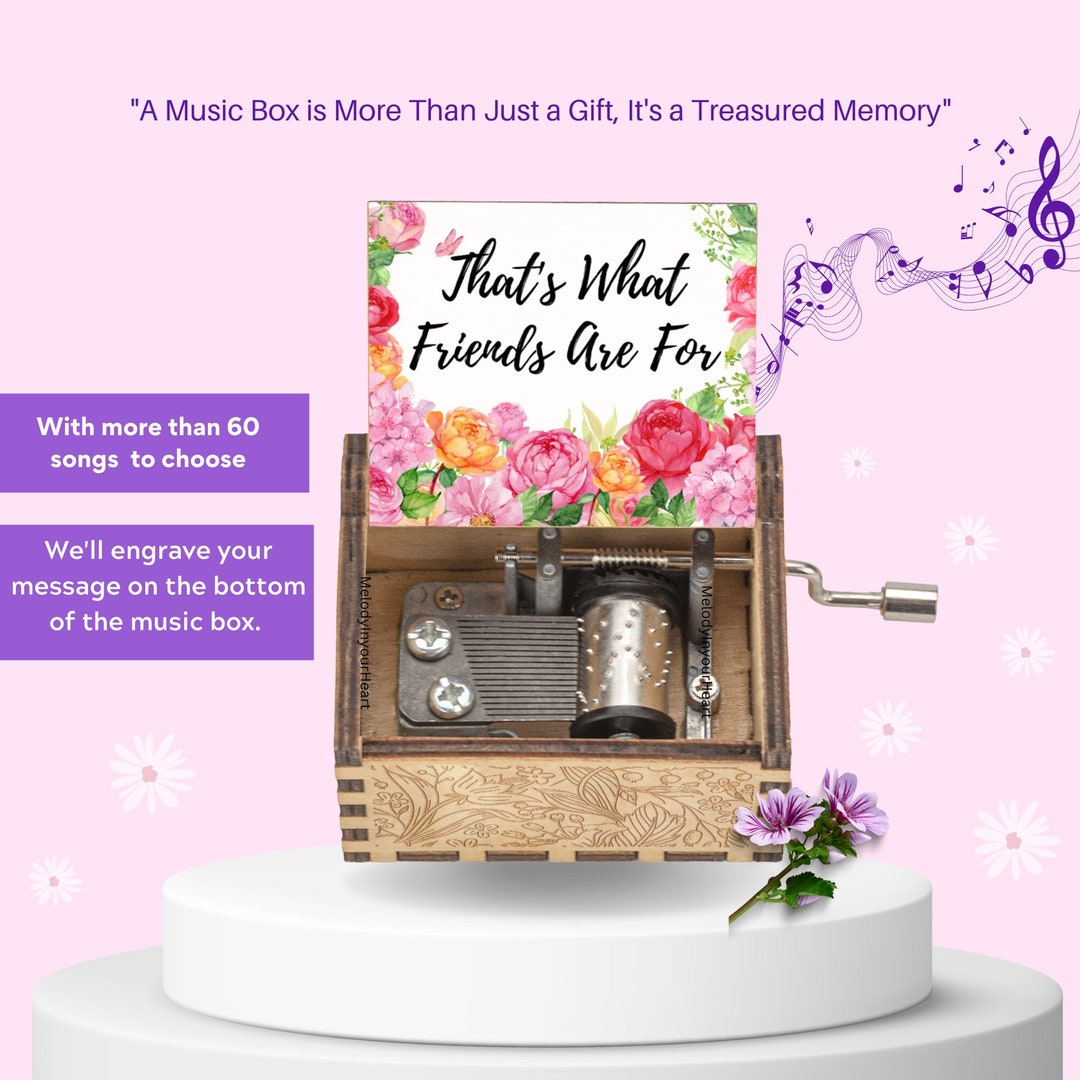 Personalized Hand-cranked Wooden Music Box "that's What Friends Are For ...