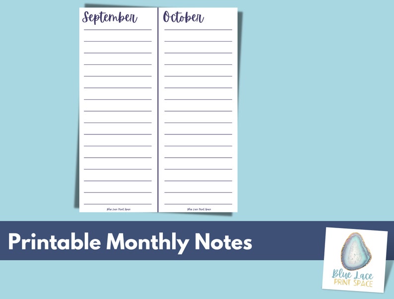 Blank Printable Calendar Set - Etsy