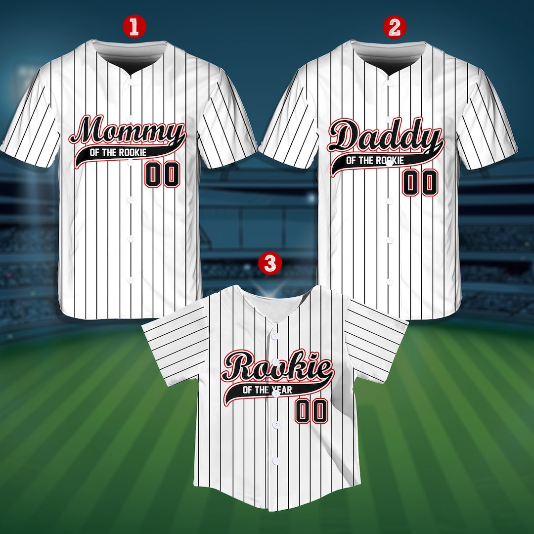 Personalized Mommy Daddy of the Rookie Baseball Jersey, Custom Name ...