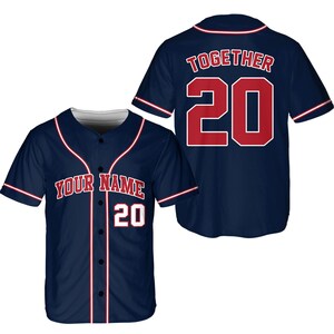 Personalized Together Since Baseball Jersey, Custom Matching Couple ...