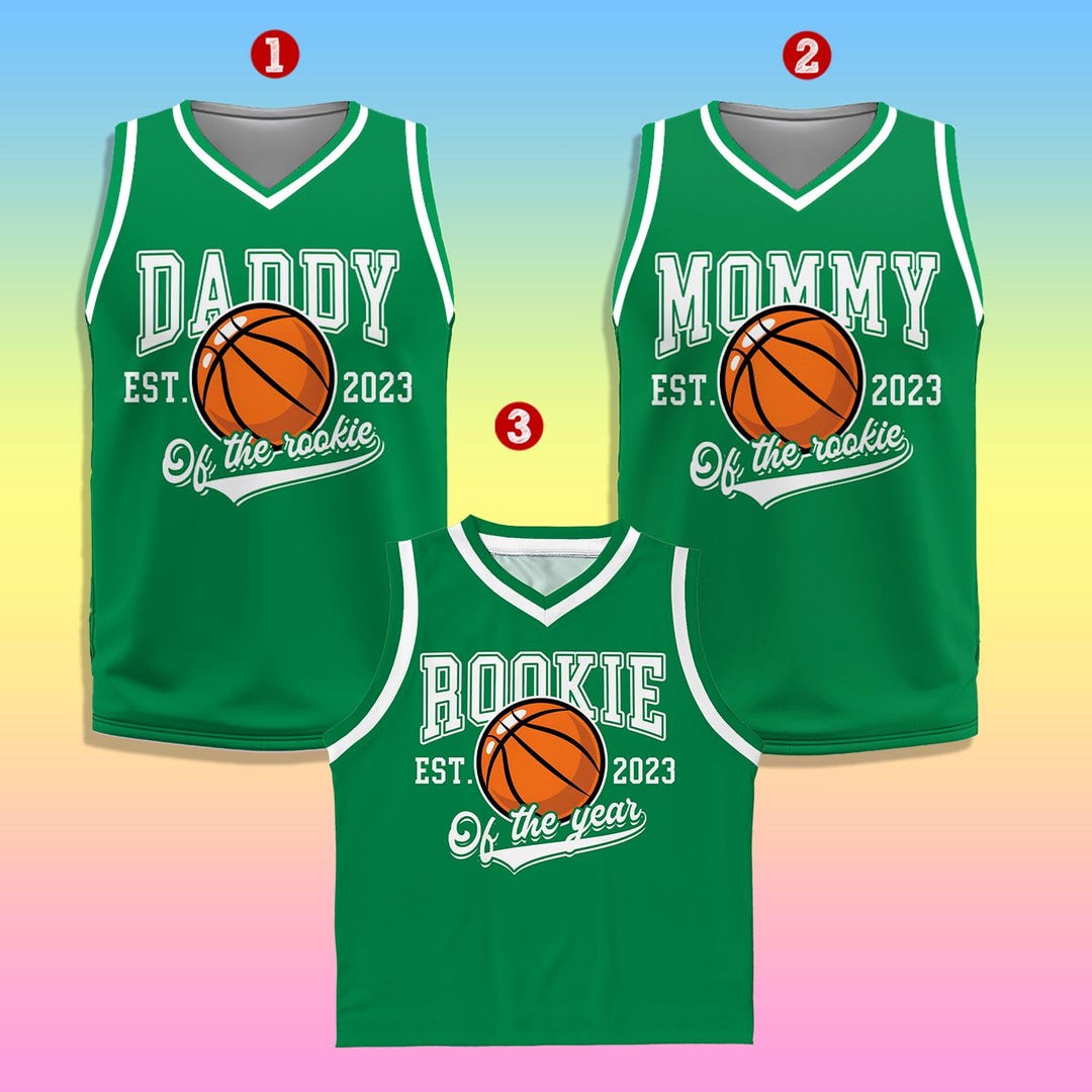 Custom Daddy Mommy of Rookie Basketball Jersey, Personalized Rookie of ...