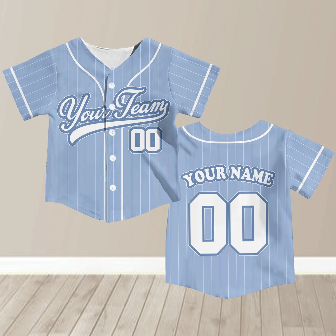 Personalized Team Name and Number Baseball Jersey, Custom Youth Kid ...