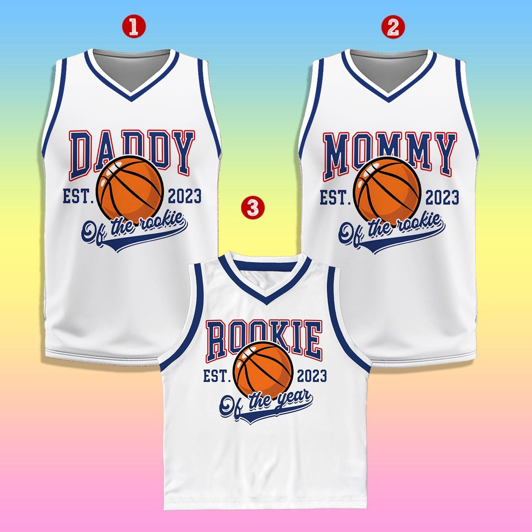 Custom Daddy Mommy of Rookie Basketball Jersey, Personalized Rookie of ...