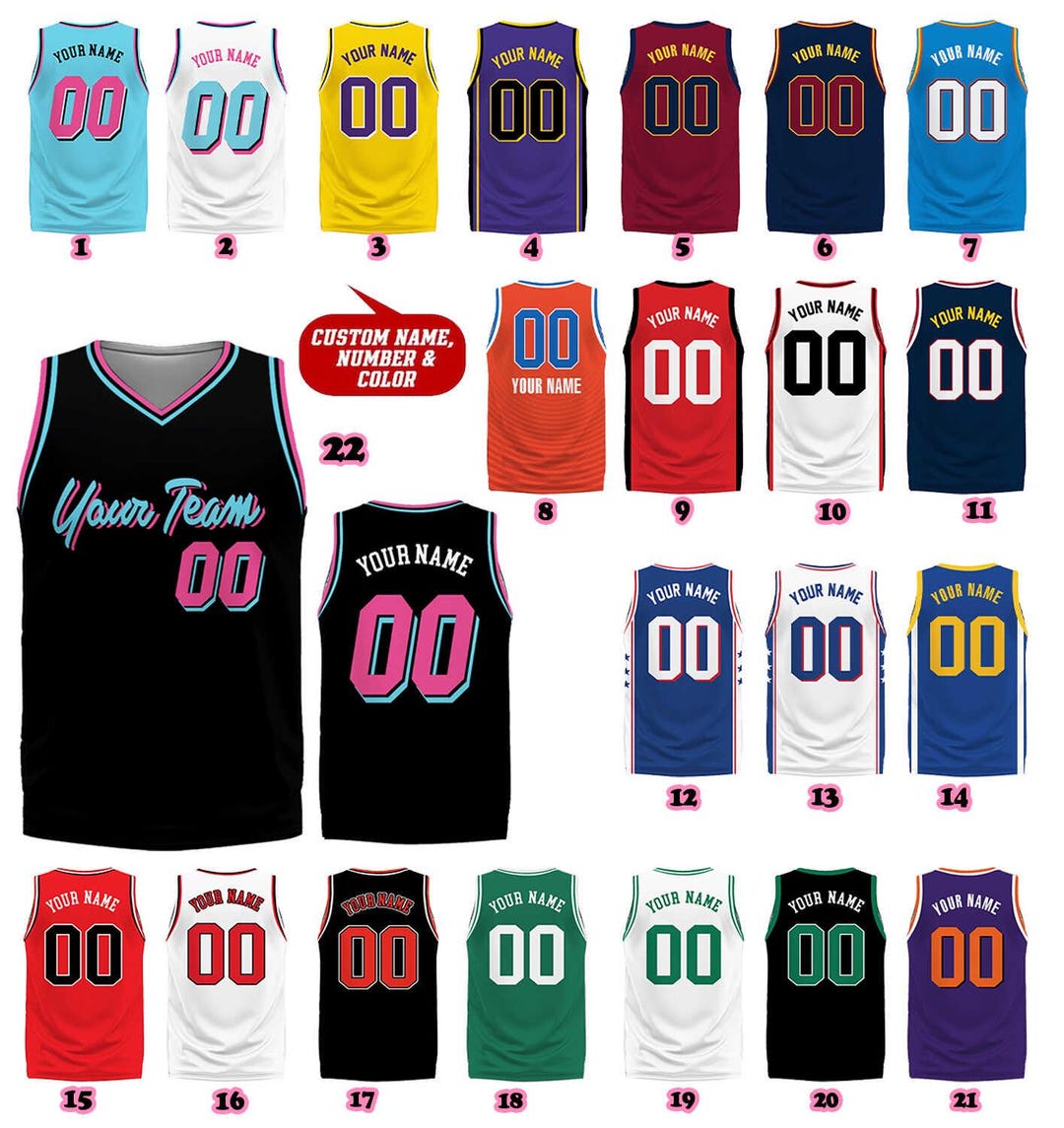 Custom Basketball Jersey Team Name & Number, Basketball Jersey Team ...