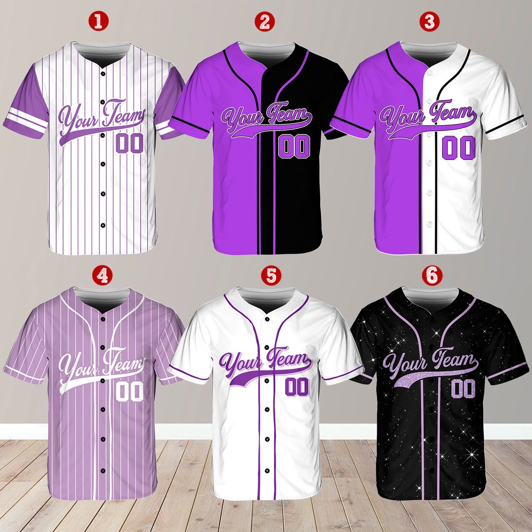 Personalized Team Name and Number Baseball Jersey, Custom Baseball ...