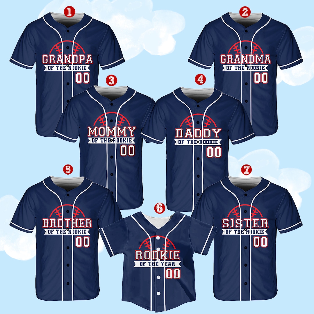 Personalized Mommy Daddy of the Rookie Baseball Jersey, Custom Name ...