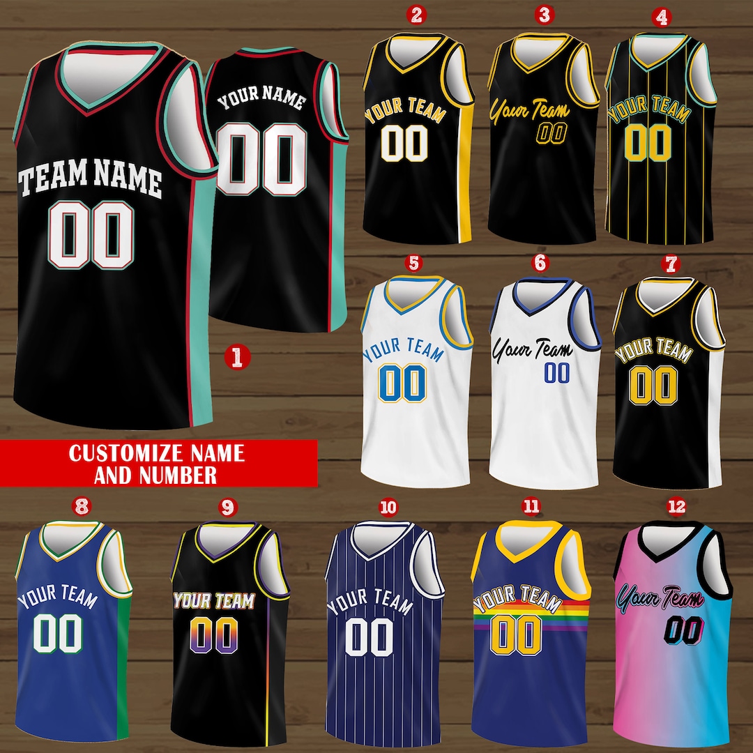 Custom Basketball Jersey Team Name & Number, Basketball Jersey Team ...
