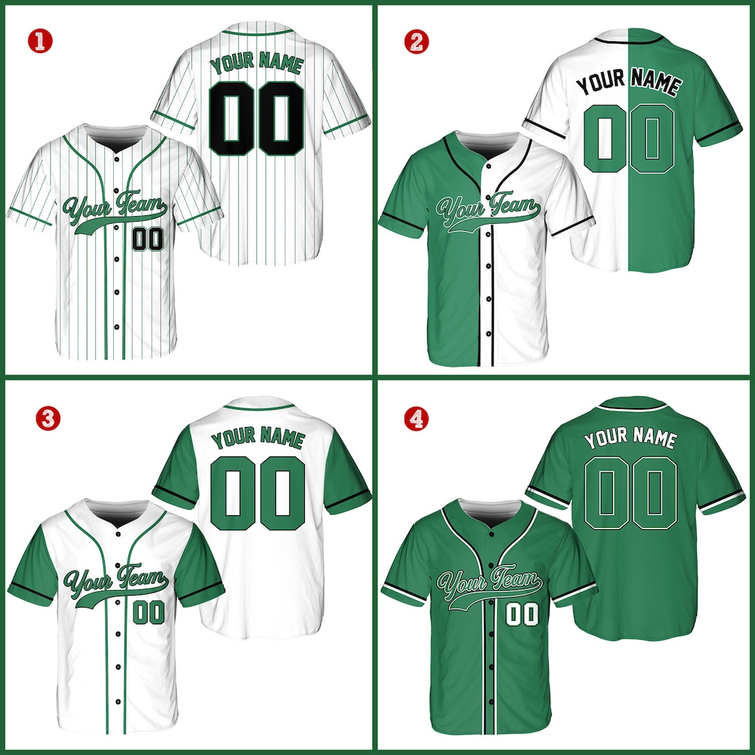 Personalized Team Name and Number Baseball Jersey, Custom Baseball ...