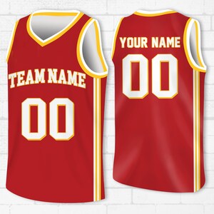 Custom Basketball Jersey Team Name & Number, Basketball Jersey Team ...