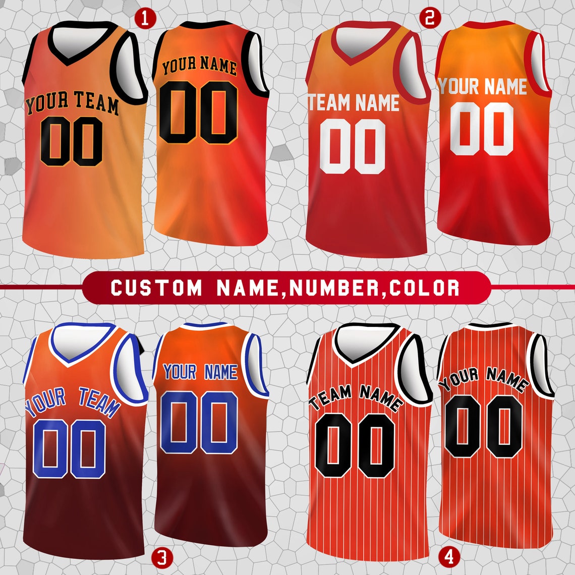 Custom Basketball Jersey Team Name & Number, Basketball Jersey Team ...