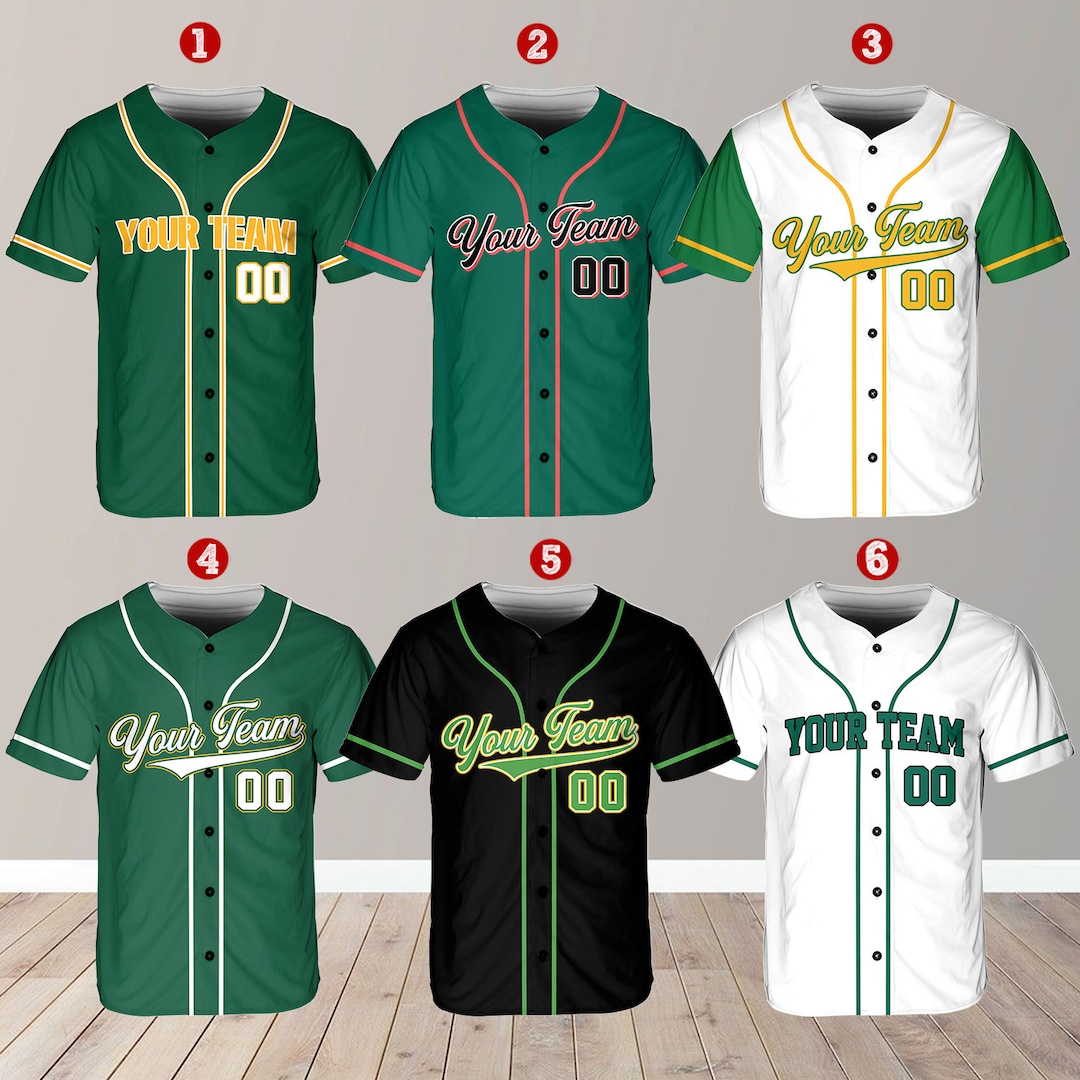 Personalized Team Name and Number Baseball Jersey, Custom Baseball ...