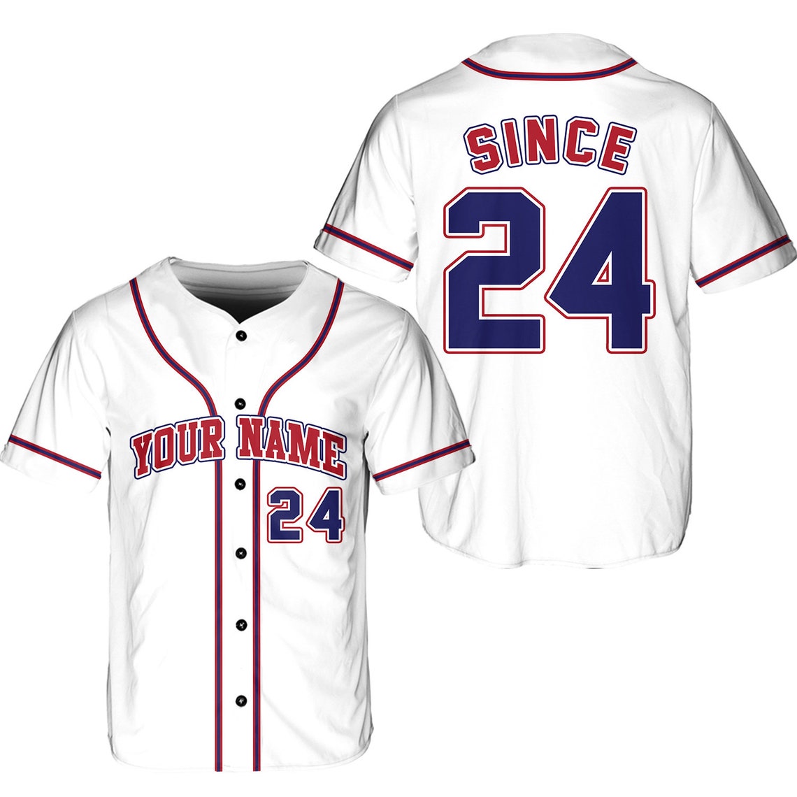 Personalized Together Since Baseball Jersey, Custom Matching Couple ...