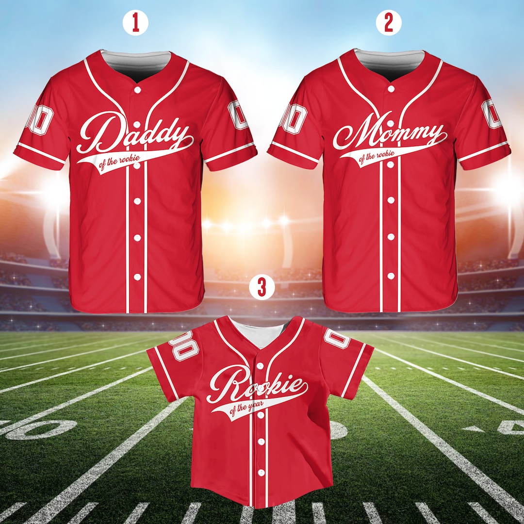 Personalized Mommy Daddy of the Rookie Baseball Jersey, Custom Name ...