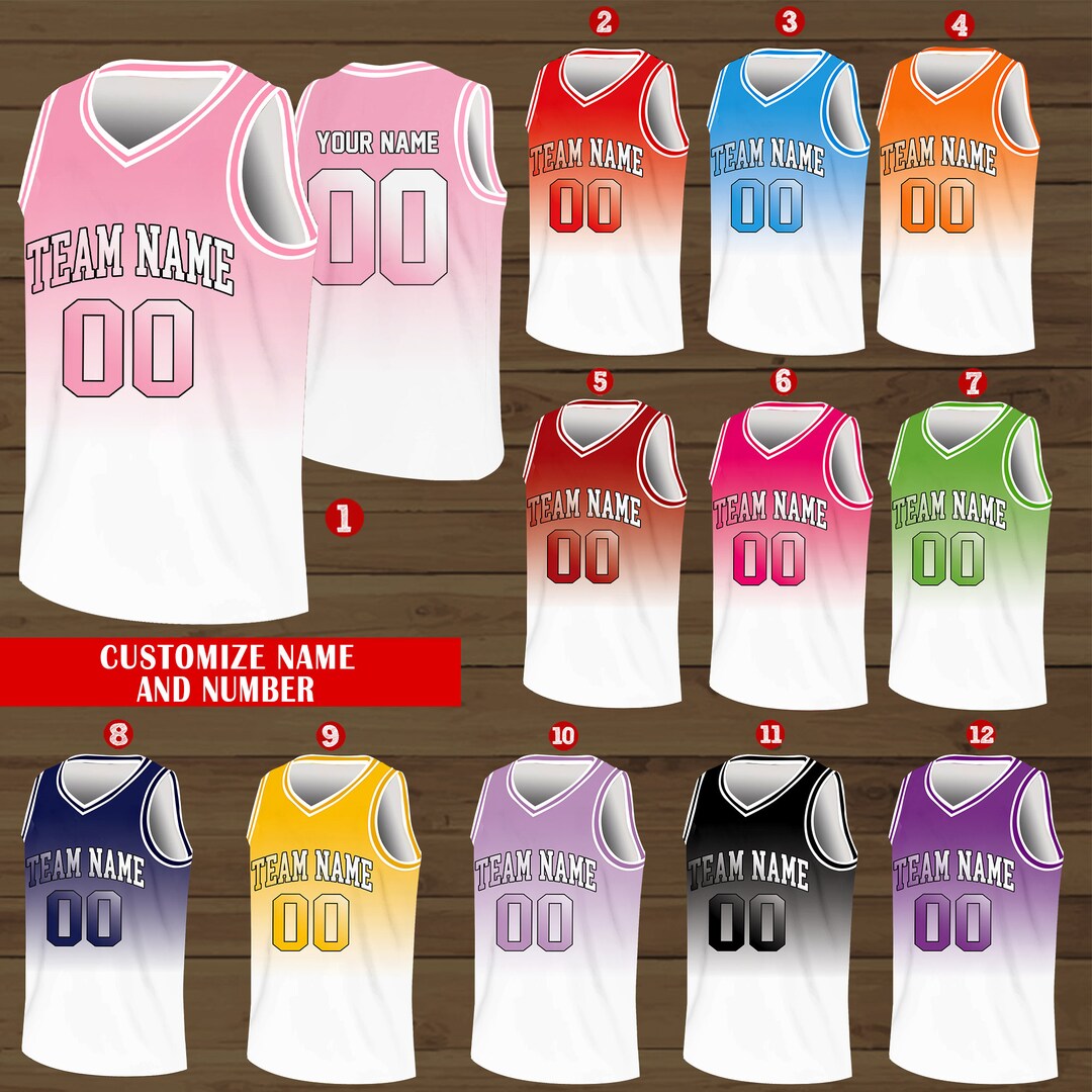 Custom Basketball Jersey Team Name & Number, Basketball Jersey Team ...