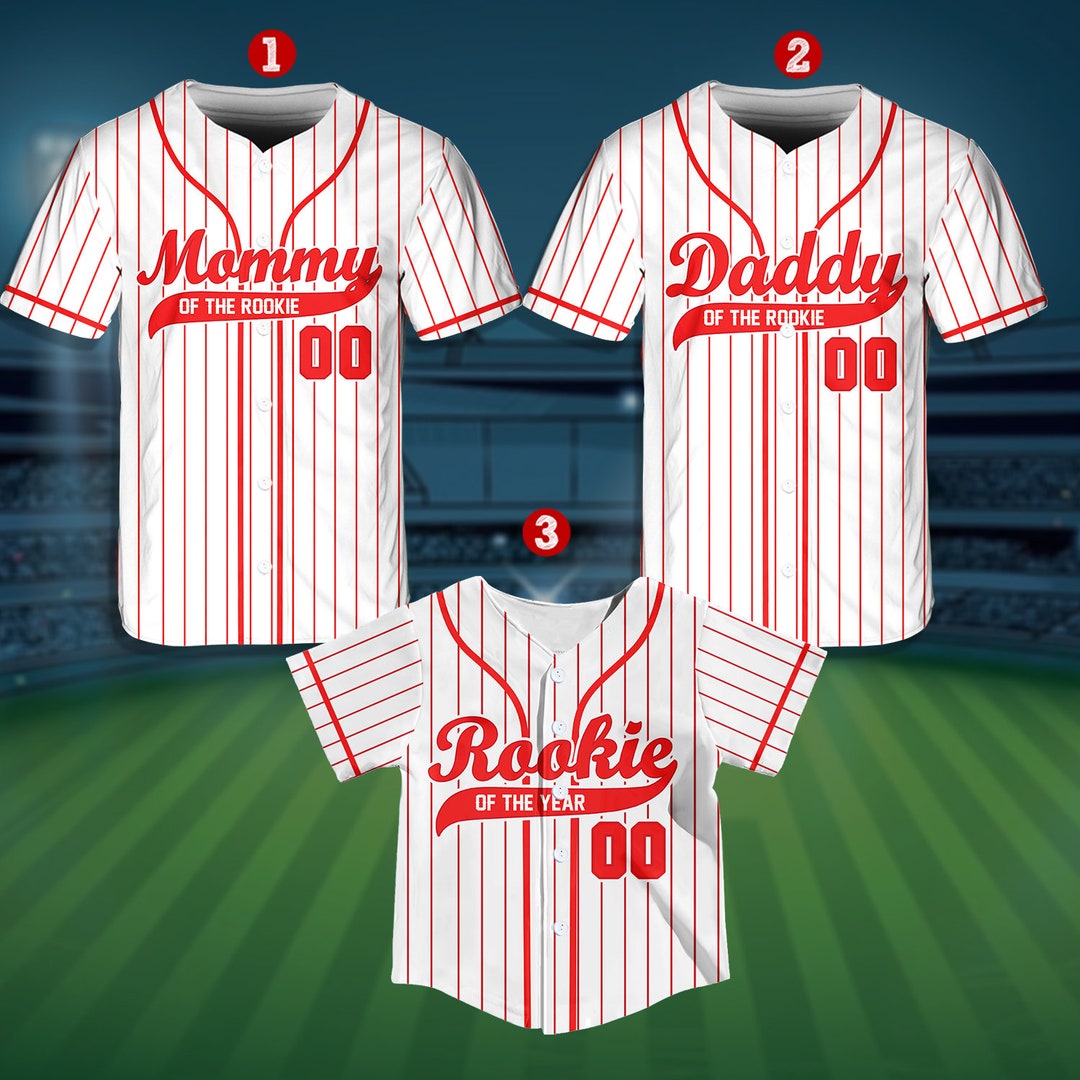 Personalized Mommy Daddy of the Rookie Baseball Jersey, Custom Name ...