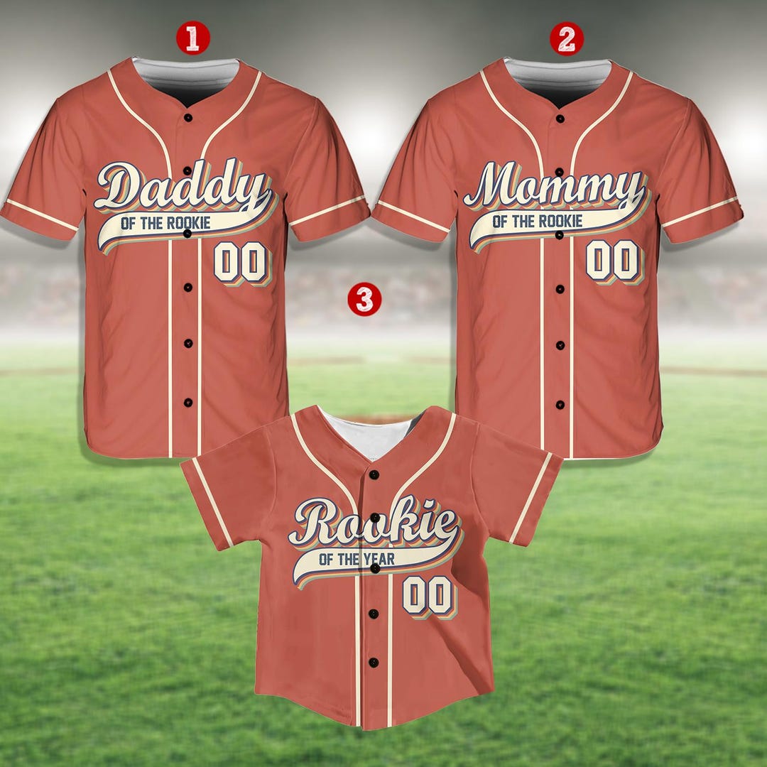 Personalized Daddy Mommy of the Rookie Baseball Jersey, Custom Name ...