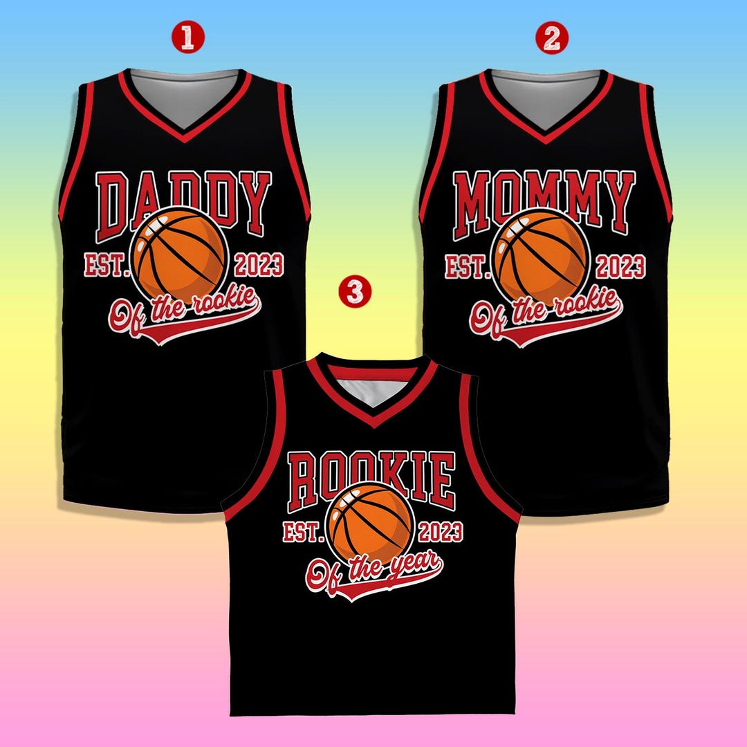 Custom Daddy Mommy of Rookie Basketball Jersey, Personalized Rookie of ...