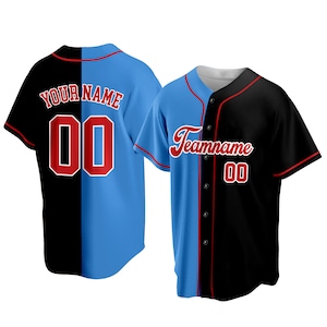 Personalized Team Name and Number Baseball Jersey, Custom Baseball ...