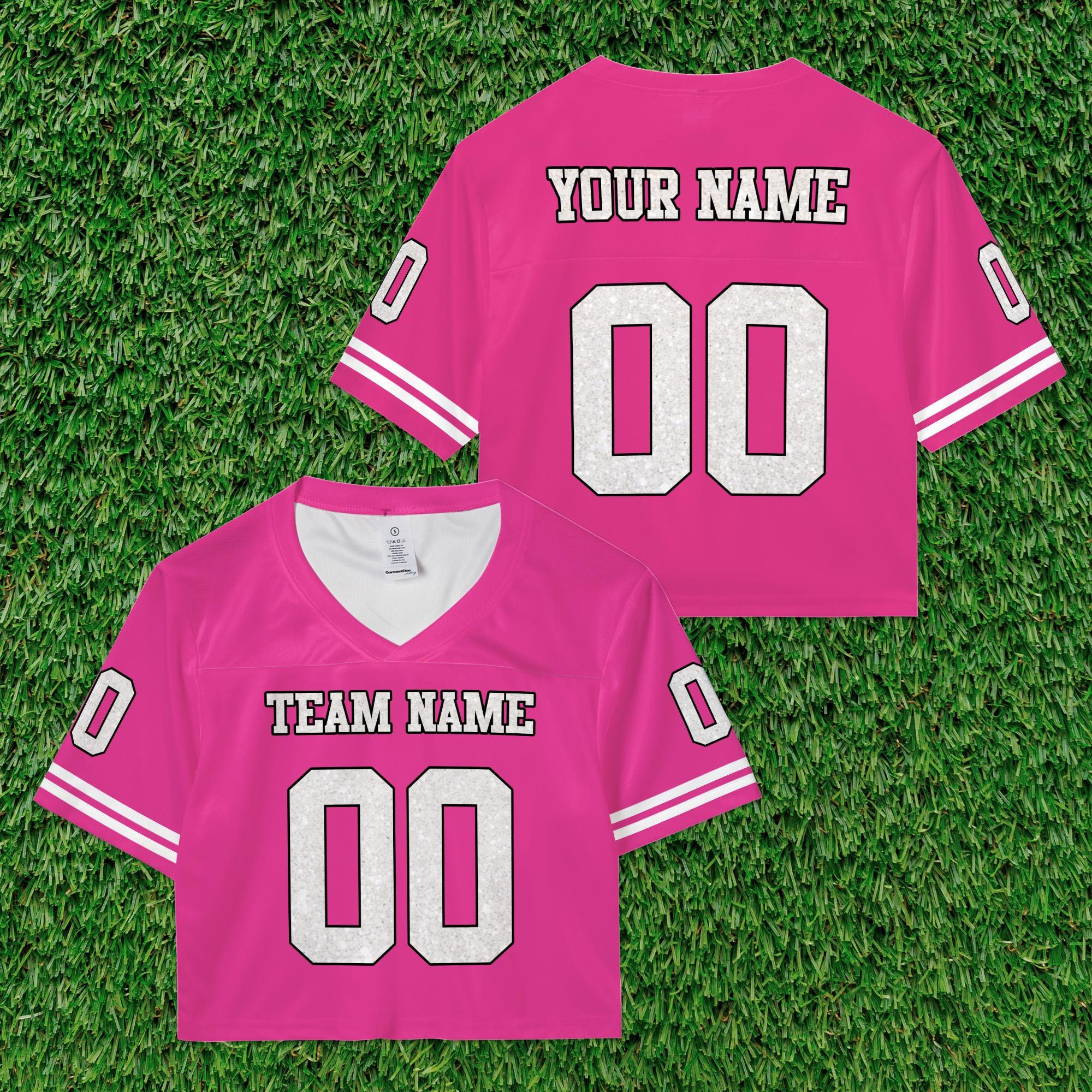 Personalized Team Name and Number Crop Top Football Jersey, Custom ...