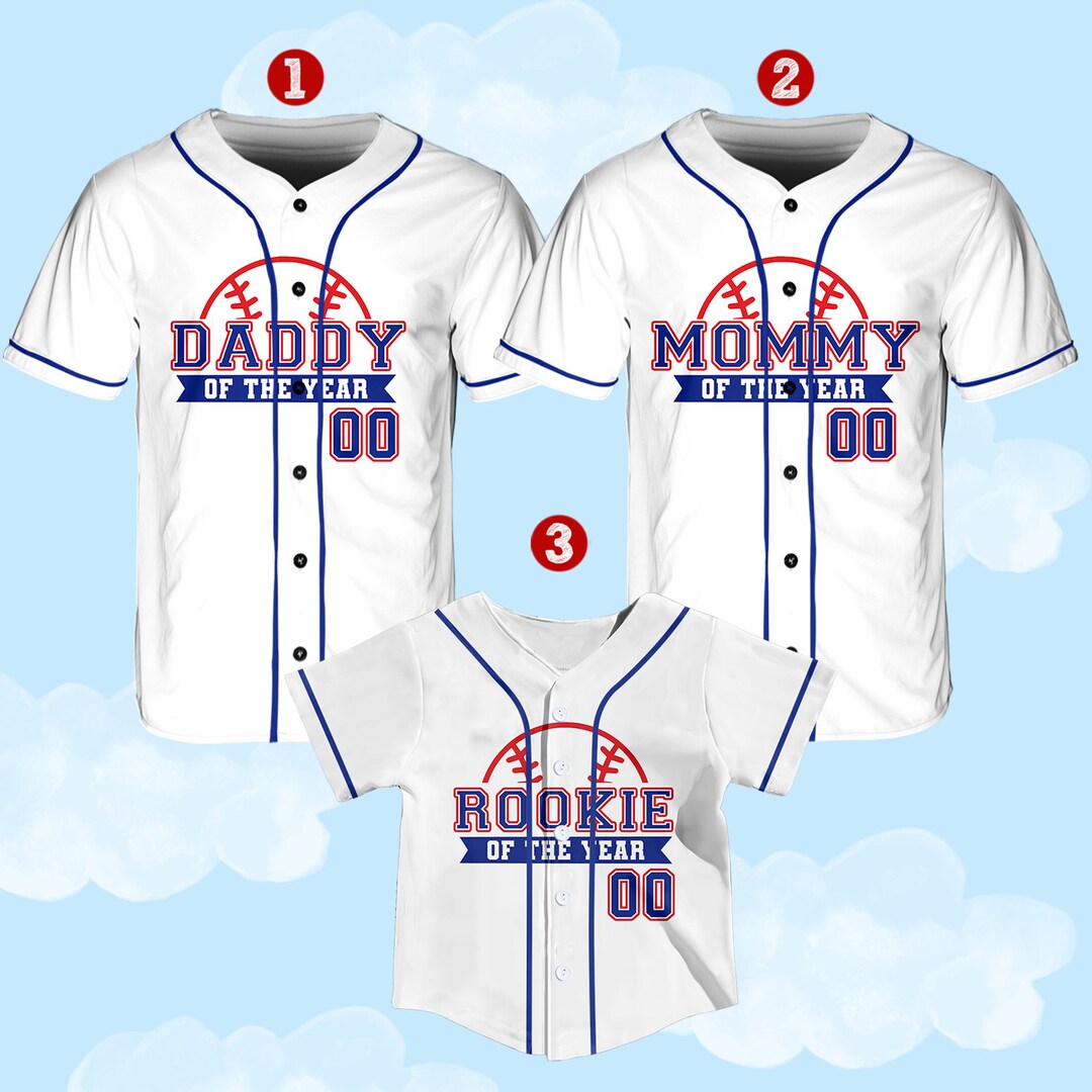 Personalized Mommy Daddy of the Year Baseball Jersey, Custom Name ...