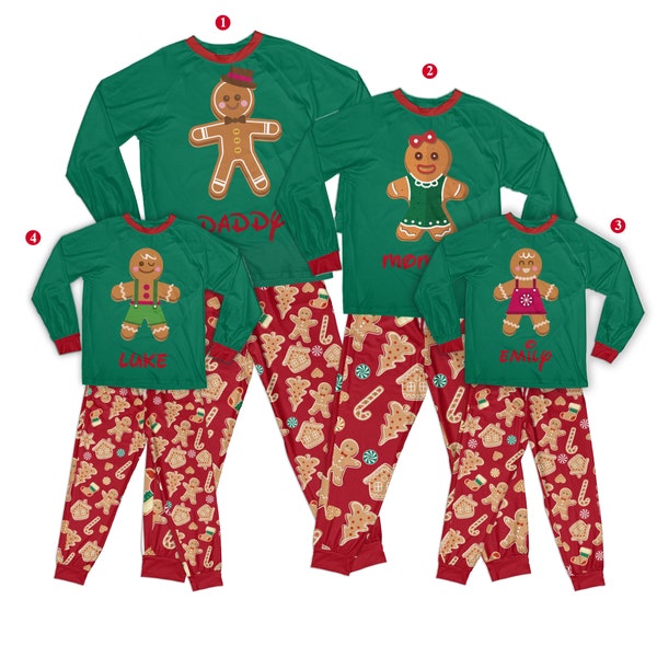 Gingerbread Man Family Pajamas - Etsy