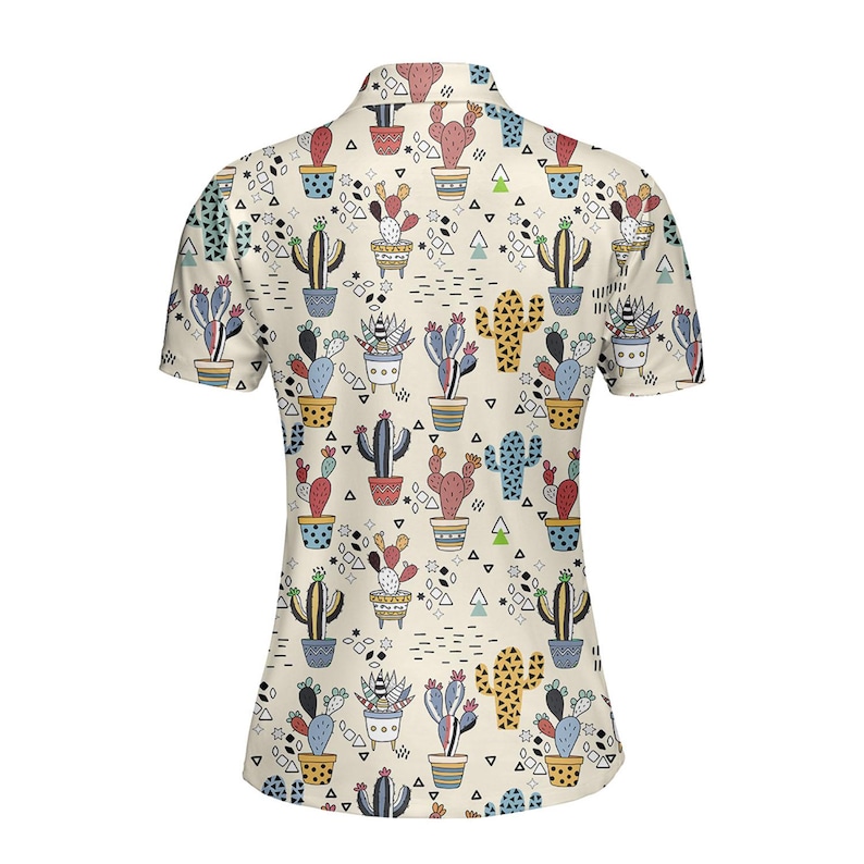 Cute Cactus Polo Shirt Cute Plant Lover Golf Shirt for Women Men, Funny ...