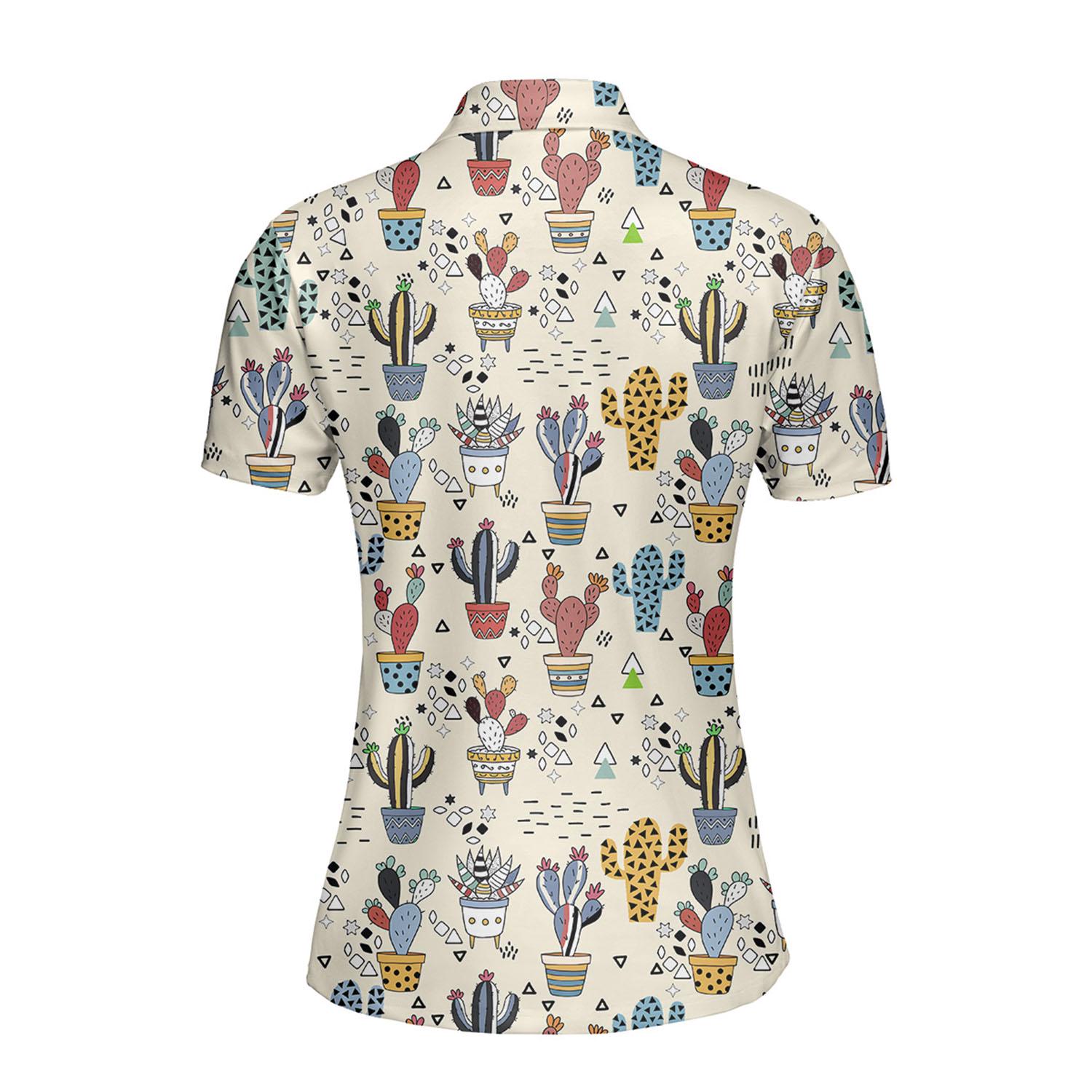 Cute Cactus Polo Shirt Cute Plant Lover Golf Shirt for Women Men, Funny ...