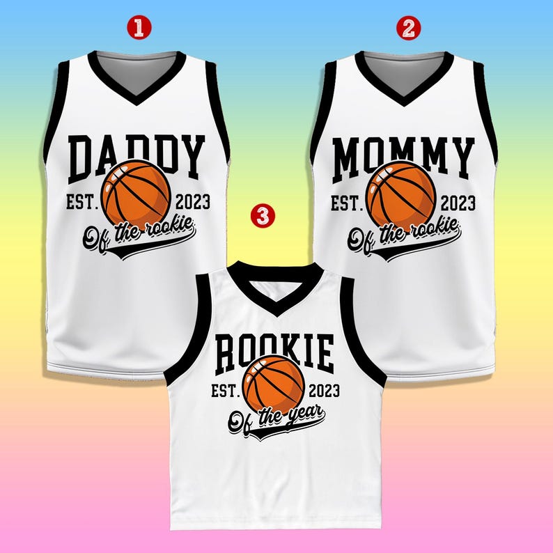 Custom Daddy Mommy of Rookie Basketball Jersey, Personalized Rookie of ...