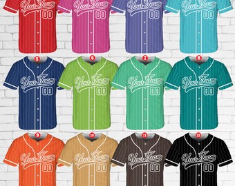 Personalized Team Name and Number Baseball Jersey, Custom Name Baseball ...