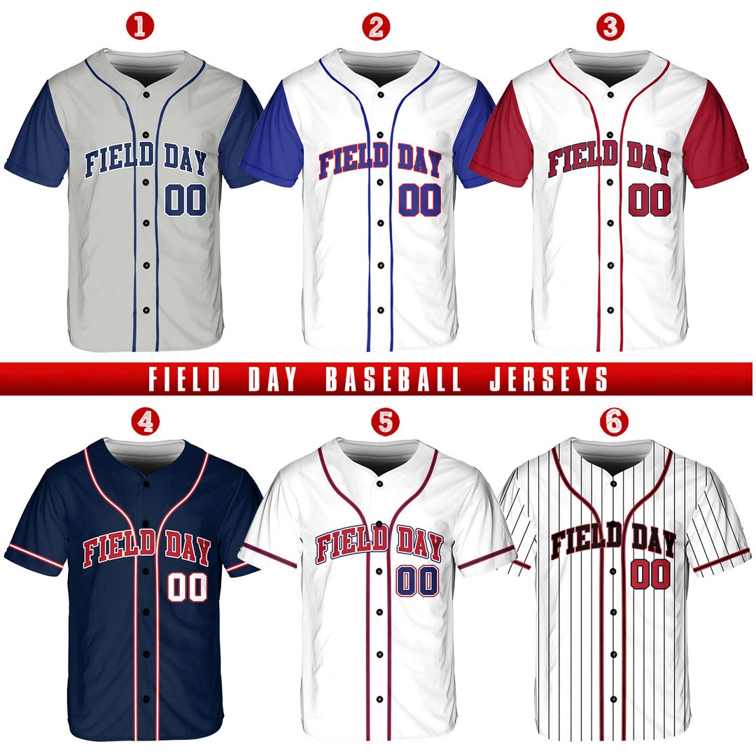 Personalized Field Day Baseball Jersey, Custom Name Baseball Jersey ...