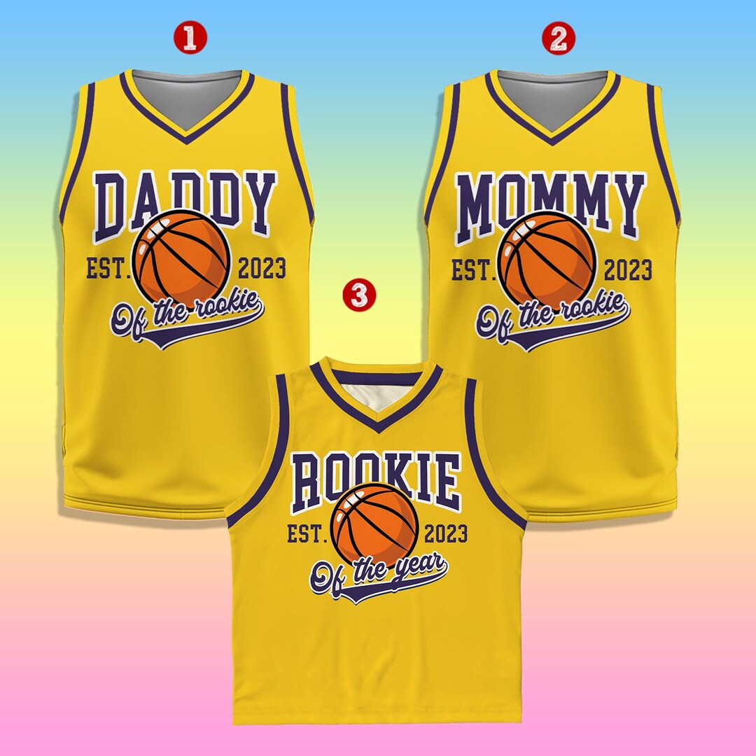 Custom Daddy Mommy of Rookie Basketball Jersey, Personalized Rookie of ...
