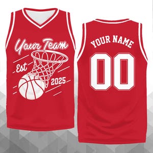 Custom Basketball Jersey Team Name & Number, Personalized Adult Youth ...