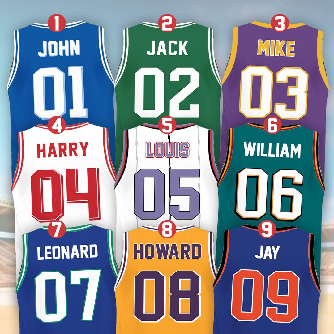 Custom Basketball Jersey Team Name & Number, Personalized Youth Kid ...